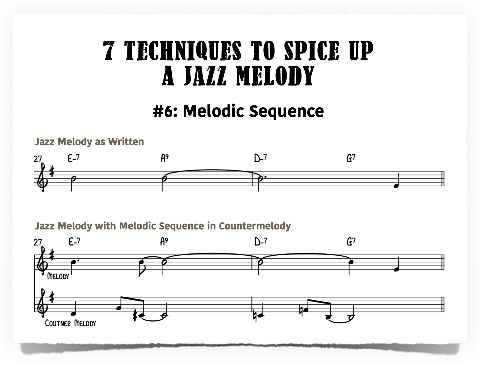 7 Techniques to Spice Up a Jazz Melody - Piano With Jonny