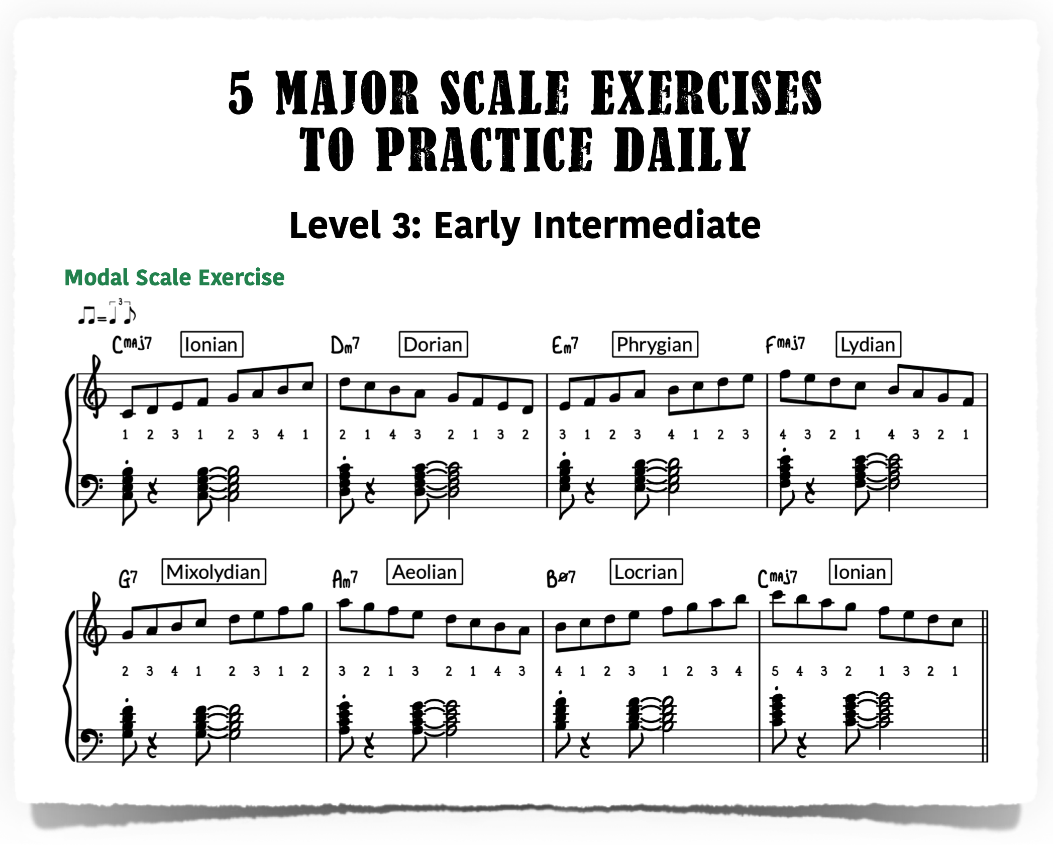 5 Major Scale Exercises to Practice Daily - Piano With Jonny