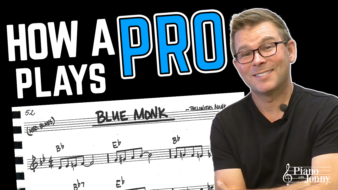 Play Blue Monk Lead Sheet on Piano - Piano With Jonny